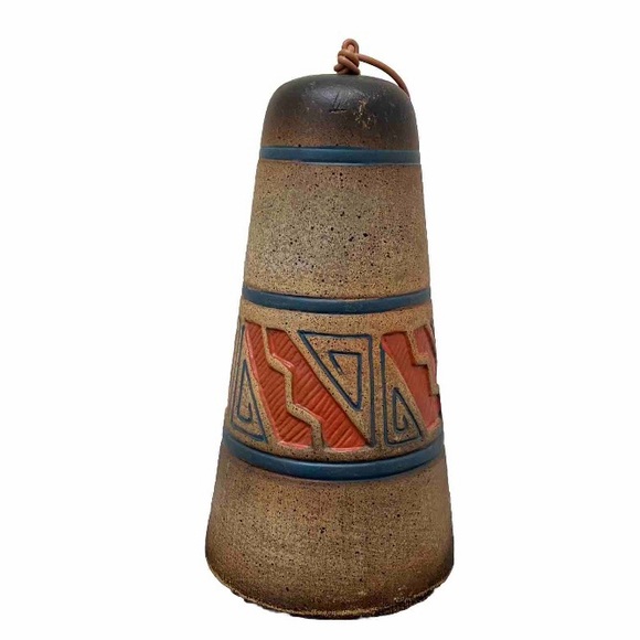 Accents | Vintage Native American Pottery Bell Handpainted Engraved ...